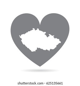 Czech Republic Heart Heart Shape Icon Stock Vector (Royalty Free ...