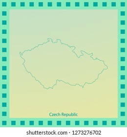 Czech Republic Outline Map Stock Vector (Royalty Free) 1273276702 ...