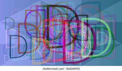 D Alphabet Design Idea Stock Vector (Royalty Free) 564269935 | Shutterstock