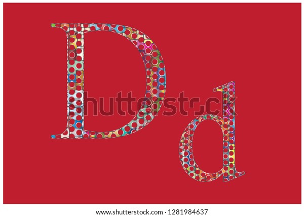 D Alphabet Letter Point Red Stock Vector (Royalty Free) 1281984637 ...