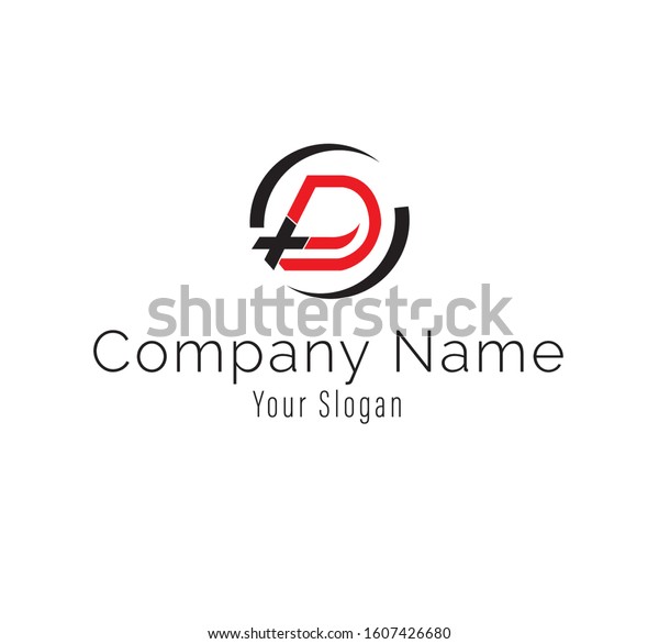 D Company Logo Design Template Vector : image vectorielle de stock ...