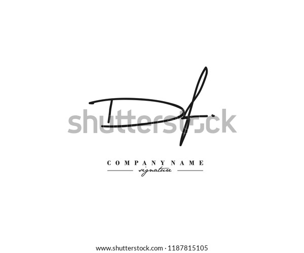 D F Df Signature Initial Logo Stock Vector (Royalty Free) 1187815105 ...