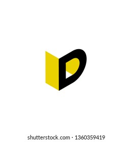 D Font Logo Modern Design Vector Stock Vector (Royalty Free) 1360359419 ...