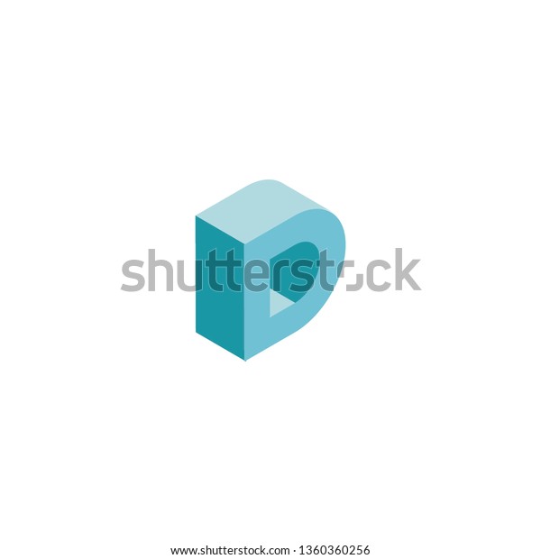 D Font Logo Modern Design Vector Stock Vector (Royalty Free) 1360360256 ...