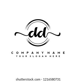 D D Initial Handwriting Logo Vector Stock Vector (Royalty Free ...