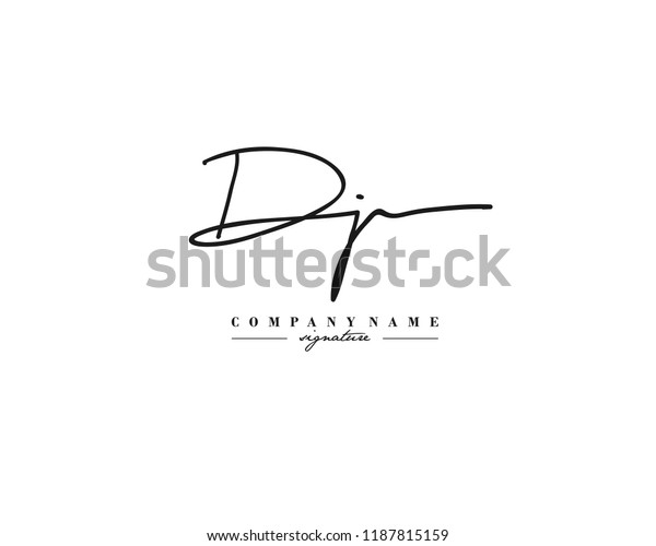 D J Dj Signature Initial Logo Stock Vector (Royalty Free) 1187815159