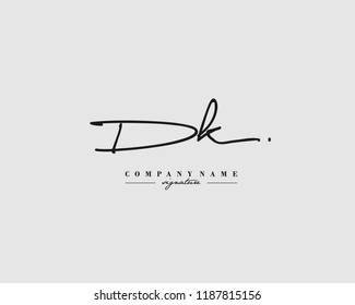 D K Dk Signature Initial Logo Stock Vector (Royalty Free) 1187815156 ...