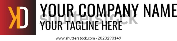 D K Letter Logo Design Stock Vector (Royalty Free) 2023290149 ...