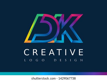 D K Logo Dk Letter Design Stock Vector (Royalty Free) 1429067738 ...
