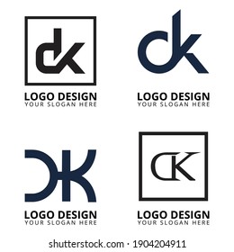 D K Professional Logo Design Collection Stock Vector (Royalty Free ...