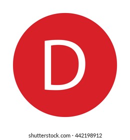 3d Cute Red Letter D Cartoon Stock Illustration 354588803