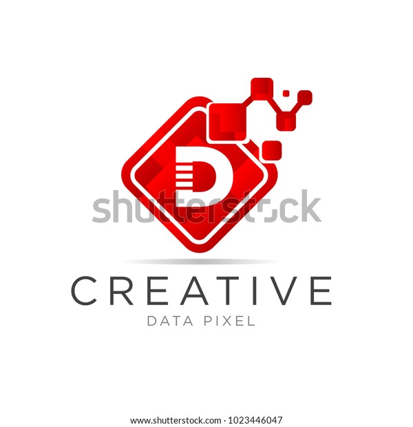 D Letter Box Pixel Logo Stock Vector (Royalty Free) 1023446047 ...