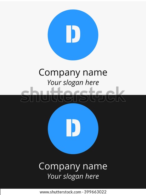 D Letter Circle Shape Icon Logo Stock Vector (Royalty Free) 399663022 ...