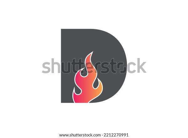 D Letter Flame Logo Design Fire Stock Vector (Royalty Free) 2212270991 ...