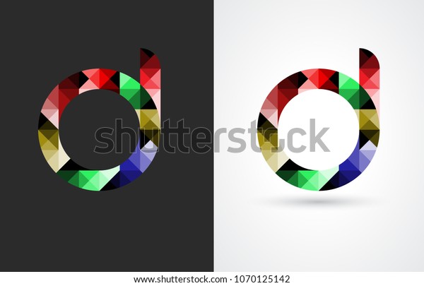 D Letter Multi Color Logo Design Stock Vector (Royalty Free) 1070125142 ...