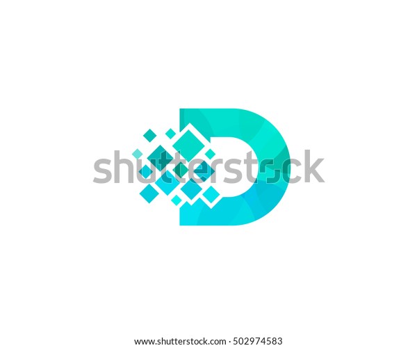 Vector de stock (libre de regalías) sobre D Letra Pixel Multiplicado ...