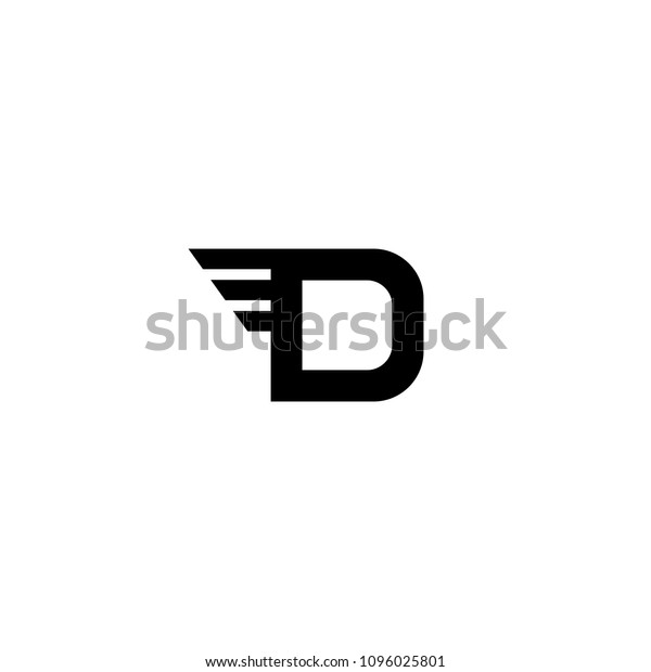 D Letter Wing Concept Logo Stock Vector (Royalty Free) 1096025801 ...