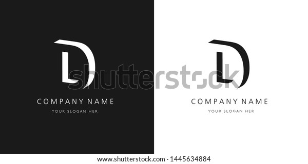 D Logo Modern Design Letter Character Stock Vector (Royalty Free ...