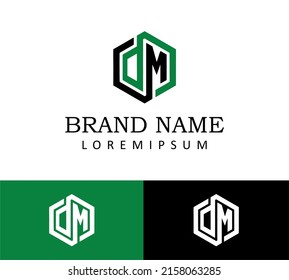 D M Letter Logo Design Template Stock Vector (Royalty Free) 2158063285 ...