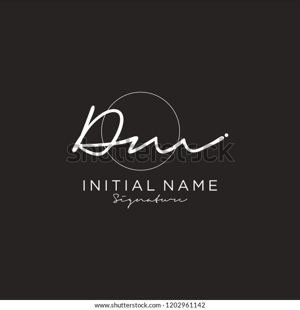 D M Signature Initial Logo Template Stock Vector (Royalty Free ...