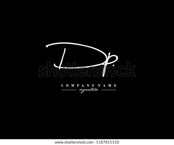 D P Dp Signature Initial Logo Stock Vector (Royalty Free) 1187815150