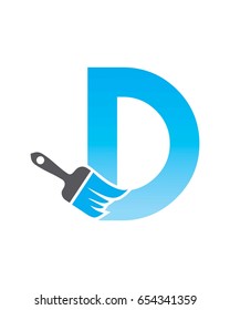 D Painting Logo Stock Vector (Royalty Free) 654341359 | Shutterstock