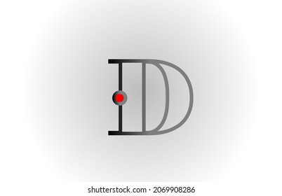 D Red Grey Alphabet Letter Logo: เวกเตอร์สต็อก (ปลอดค่าลิขสิทธิ์ ...