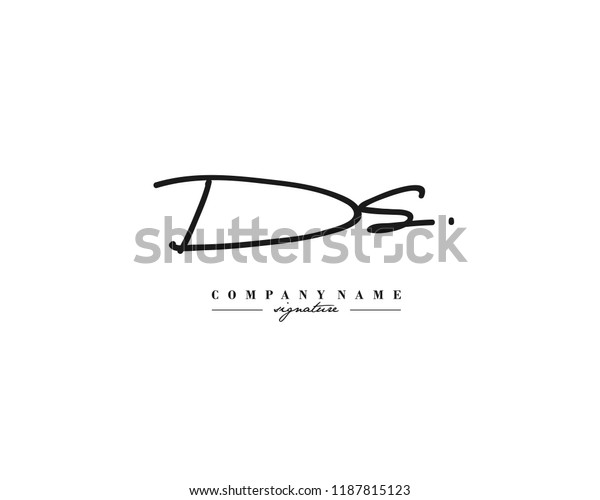 D S Ds Signature Initial Logo Stock Vector (Royalty Free) 1187815123