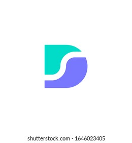 D S Monogram Logo Green Purple Stock Vector (Royalty Free) 1646023405 ...