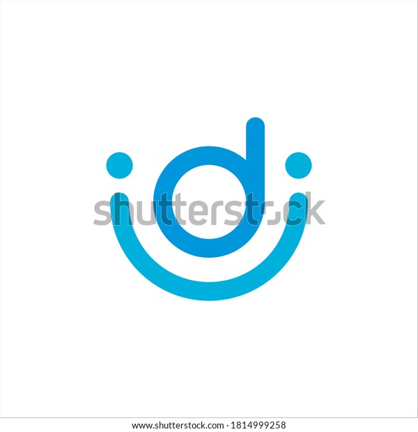 D Smile Logo Design Vector Sign Stock Vector (Royalty Free) 1814999258