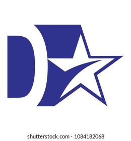 D Star Letter Vector Logo Stock Vector (Royalty Free) 1084182068 ...