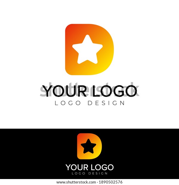 D Star Logo Design D Letter Stock Vector (Royalty Free) 1890502576 ...