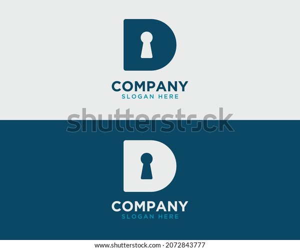 D Stylized Letter Logo Design Template Stock Vector (Royalty Free ...