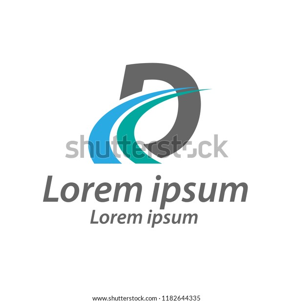 D Typo Logo Template Transportation Concept Stock Vector (Royalty Free ...
