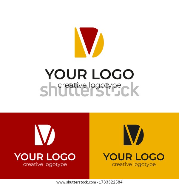 D V Letter Logo Design Creative Stock Vector (Royalty Free) 1733322584 ...