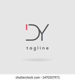 D Y Double Letter Logo Design Stock Vector (Royalty Free) 1470357971