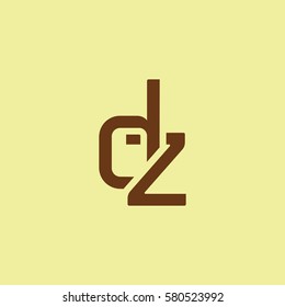 D Z Letter Logo Design Vector Stock Vector (Royalty Free) 580523992 ...