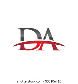 Da Initial Company Red Swoosh Logo Stock Vector (Royalty Free ...