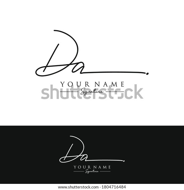Da Initial Letter Handwriting Signature Logo Stock Vector (Royalty Free ...