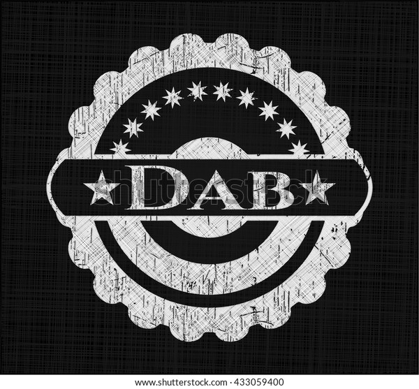 Dab Chalk Emblem Written On Blackboard Stock Vector (Royalty Free ...