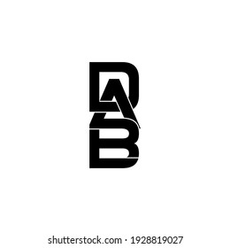 Dab Letter Original Monogram Logo Design Stock Vector (Royalty Free ...