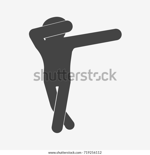 Dab Silhouette Celebration Pose Flat Vector Stock Vector (Royalty Free ...
