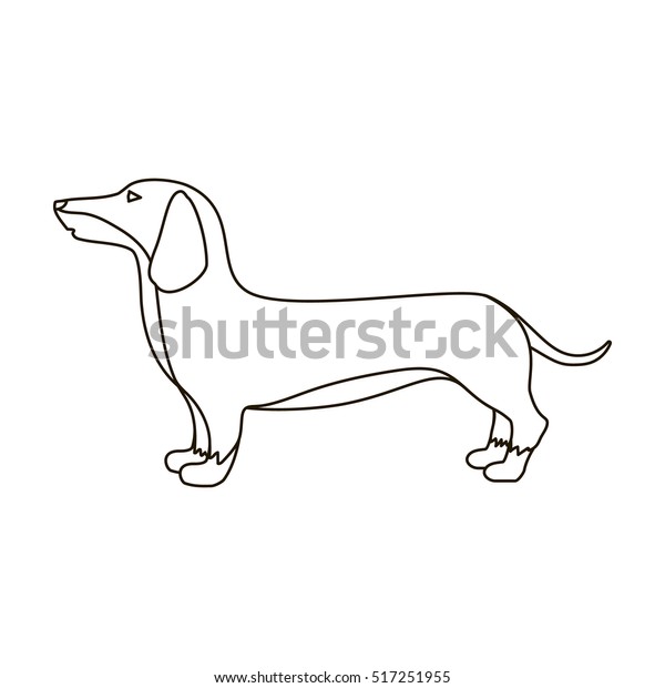 Dachshund Icon Outline Style Isolated On Stock Vector (Royalty Free ... Dachshund Icon Outline Style Isolated On Stock Vector (Royalty Free ...