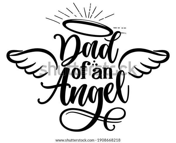 Dad On Angel Hand Drawn Beautiful Stock Vector (Royalty Free ...