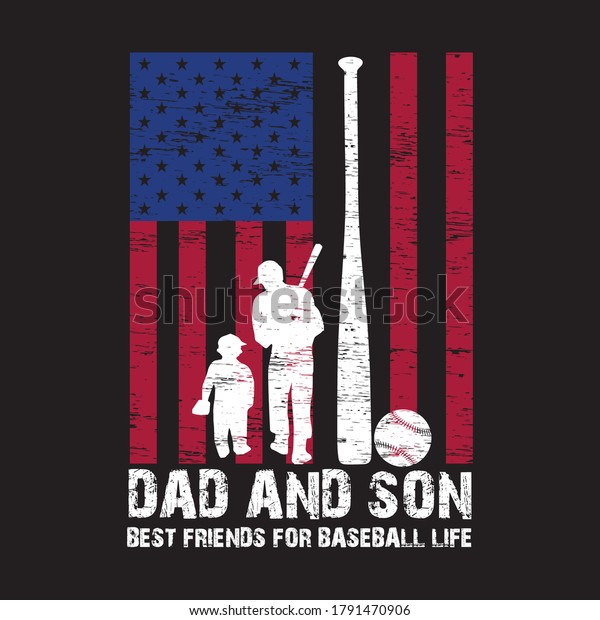 Dad Son Best Friend Baseball Life: เวกเตอร์สต็อก (ปลอดค่าลิขสิทธิ์ ...