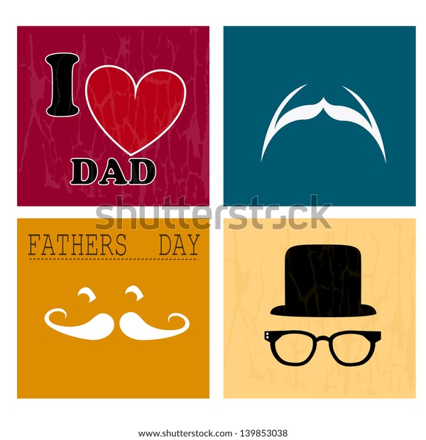 Daddy Icons Over White Background Vector Stock Vector (Royalty Free ...