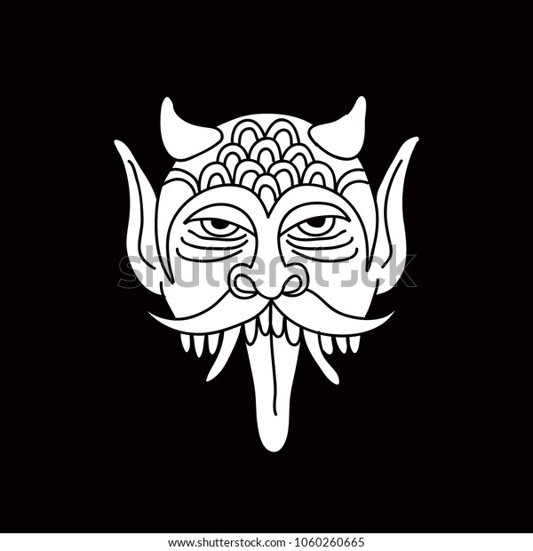 Daemon Illustration Traditional Tattoo Flash 스톡 벡터(로열티 프리) 1060260665 ...