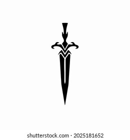Dagger Symbol Logo Tattoo Design Stencil Stock Vector (Royalty Free ...