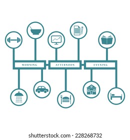 956 Daily routine infographic Images, Stock Photos & Vectors | Shutterstock