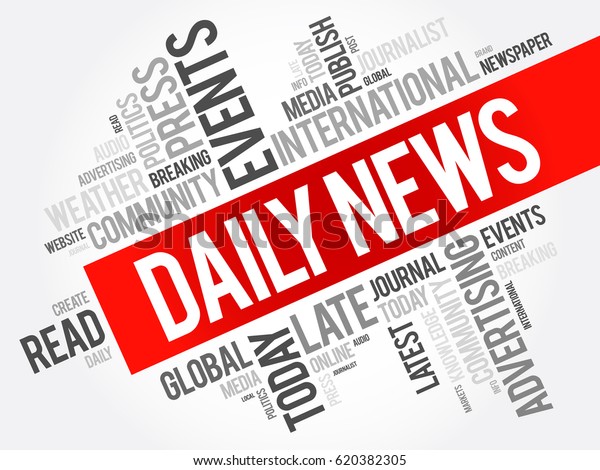 Daily News Word Cloud Collage Business Stock Vector (Royalty Free ...